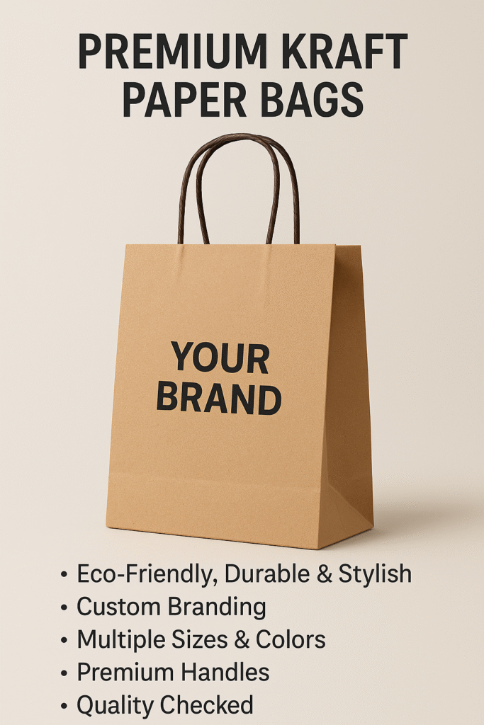 Premium Kraft Paper Bags with Custom Branding - Your Dedicated India ...